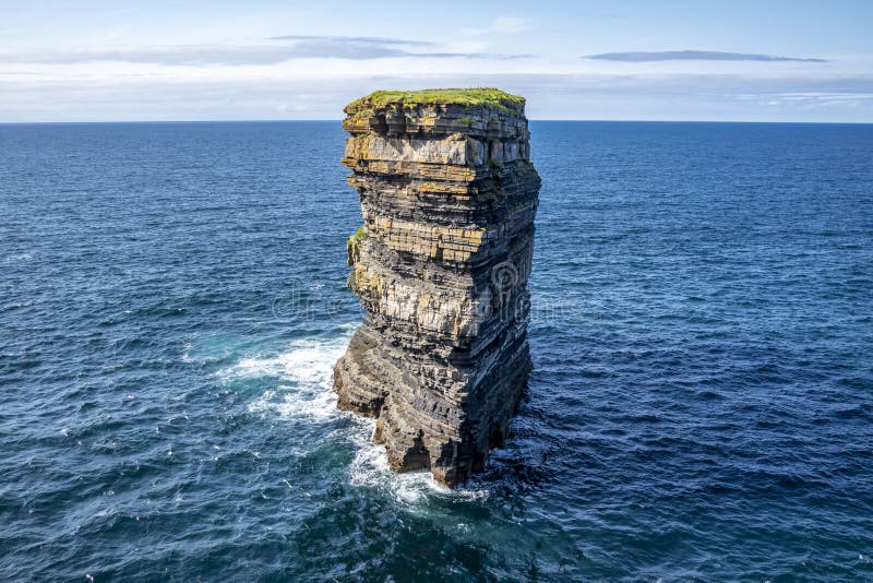 The Dun Briste Sea Stack Off the Cliffs of Downpatrick Head in County ...
