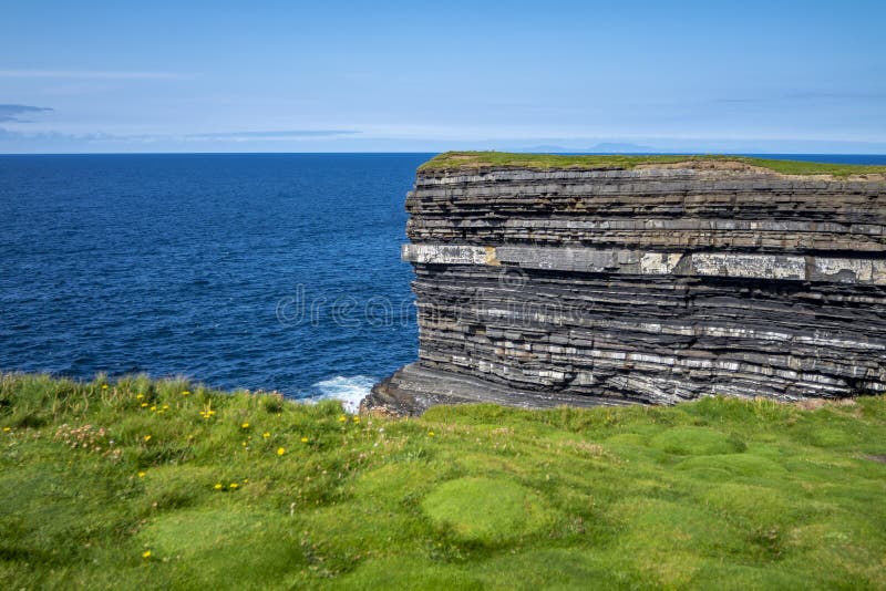 The Dun Briste Sea Stack Off the Cliffs of Downpatrick Head in County ...