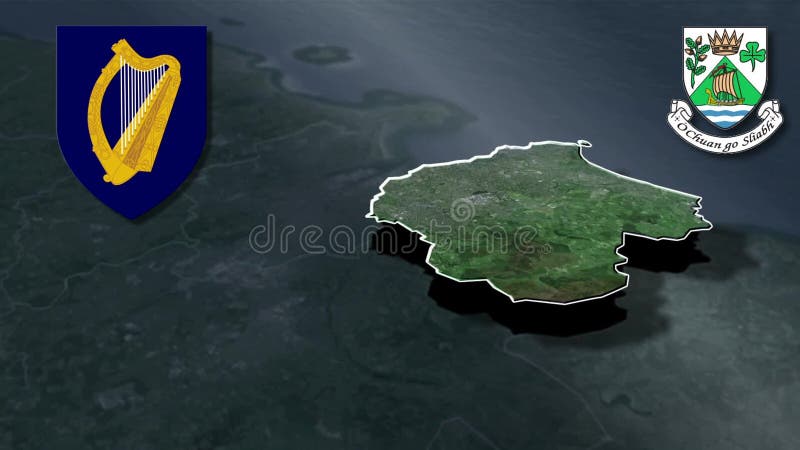 Dun Laoghaire Rathdown - Physical Map of the Globe Animation Map Stock ...