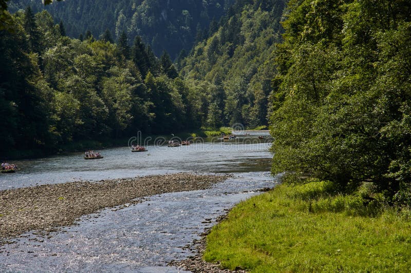Dunajec river stock image. Image of hill, carpathian - 158875433
