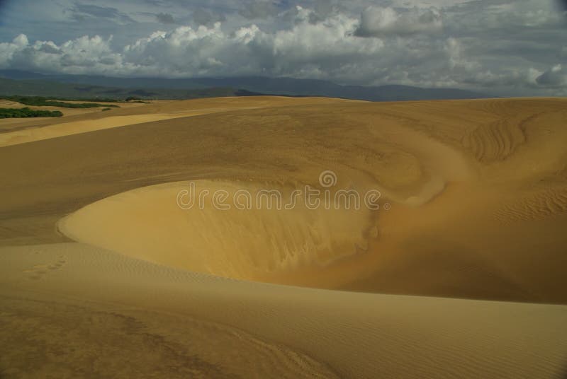 Dunas De Areia Em Venezuela Perto Da Cidade De Coro Imagem de Stock ...