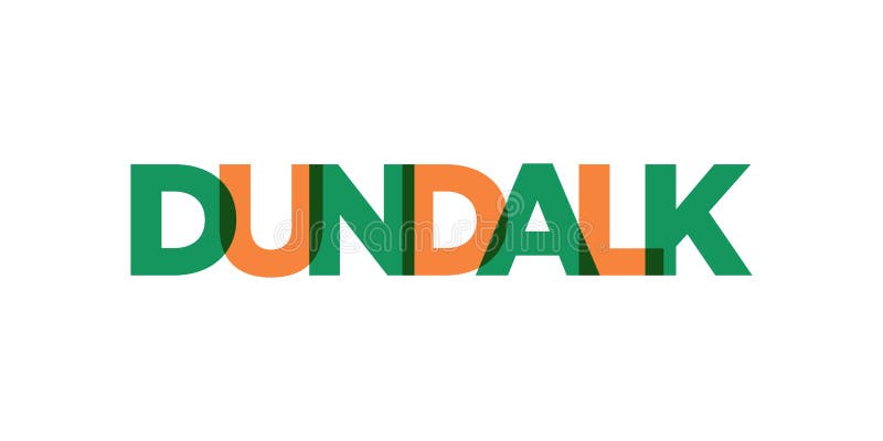 Dundalk in the Ireland Emblem. the Design Features a Geometric Style ...