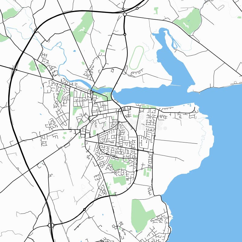 The Dundalk map. stock illustration. Illustration of circle - 306541318