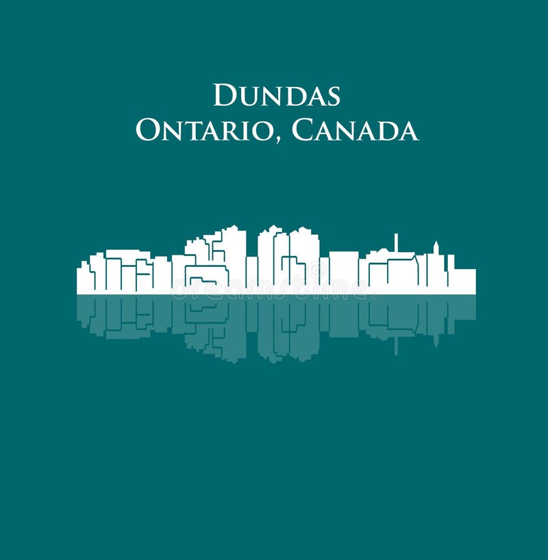 Dundas, Ontario, Canada stock vector. Illustration of panorama - 298193810