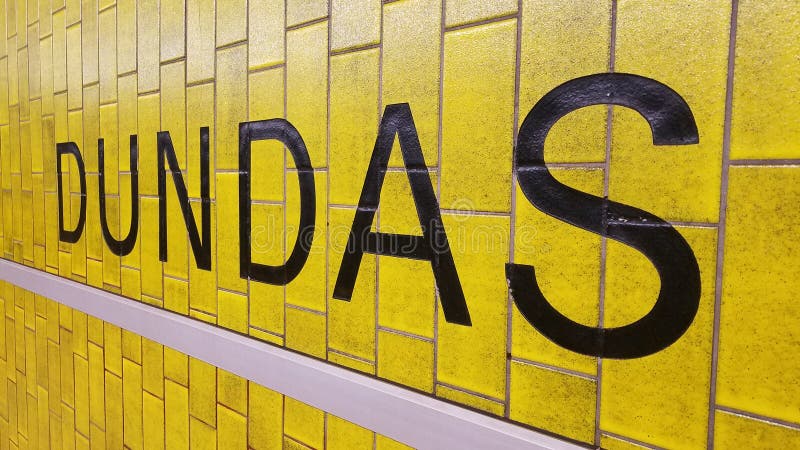 Dundas subway station sign editorial photo. Image of structure - 245477766