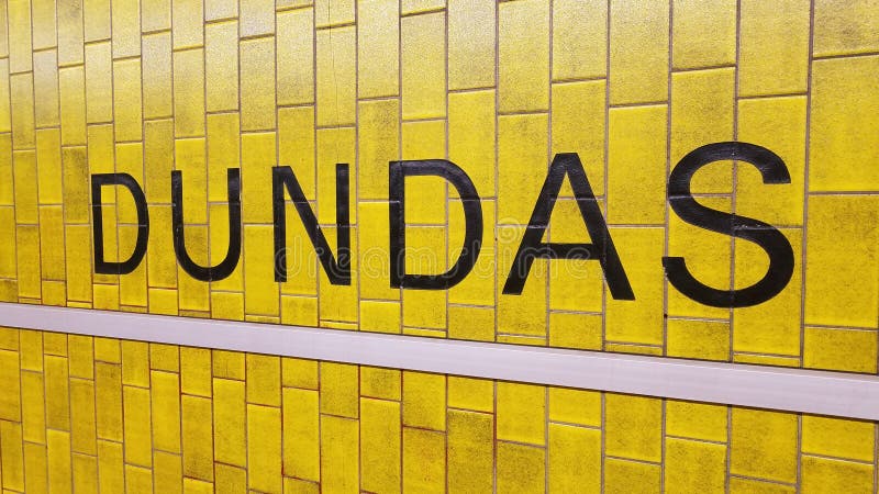 Dundas subway station sign editorial photography. Image of interior ...