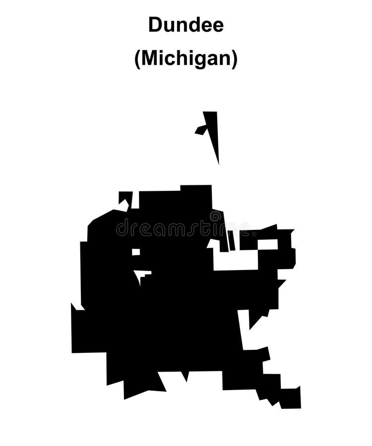 Dundee outline map stock illustration. Illustration of district - 387411115