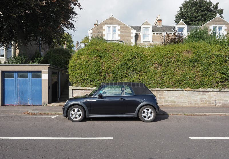 Black Mini car in Dundee editorial image. Image of european - 291574215