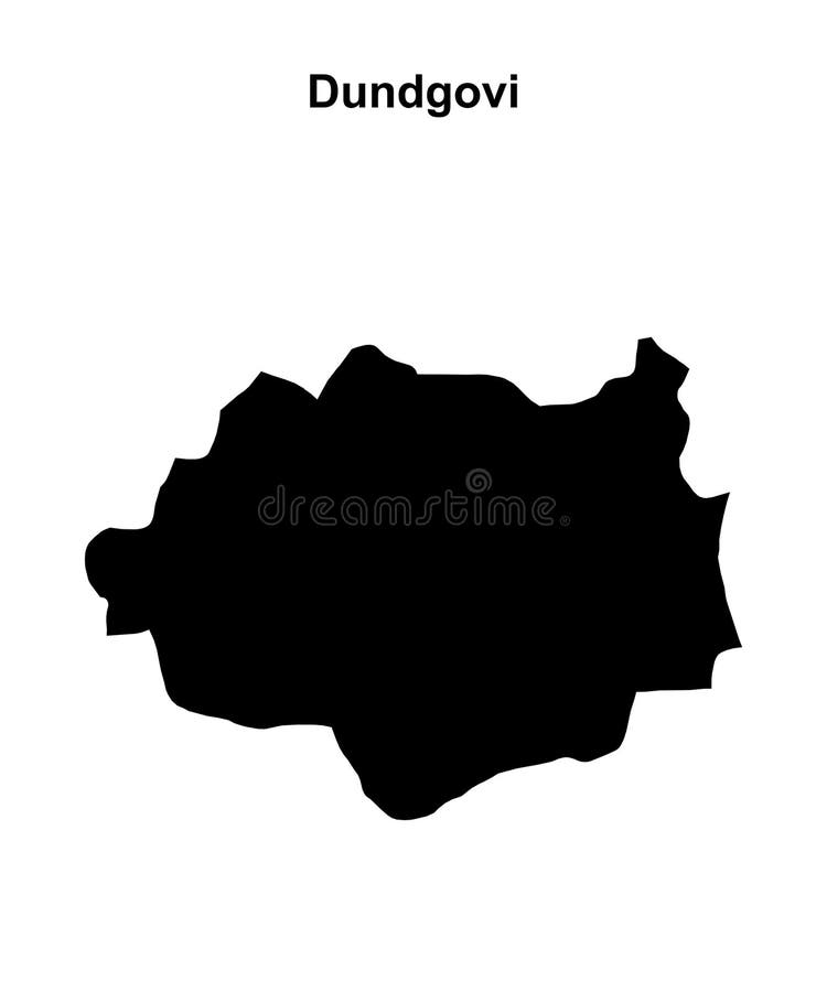 Dundgovi outline map stock vector. Illustration of contour - 360610761