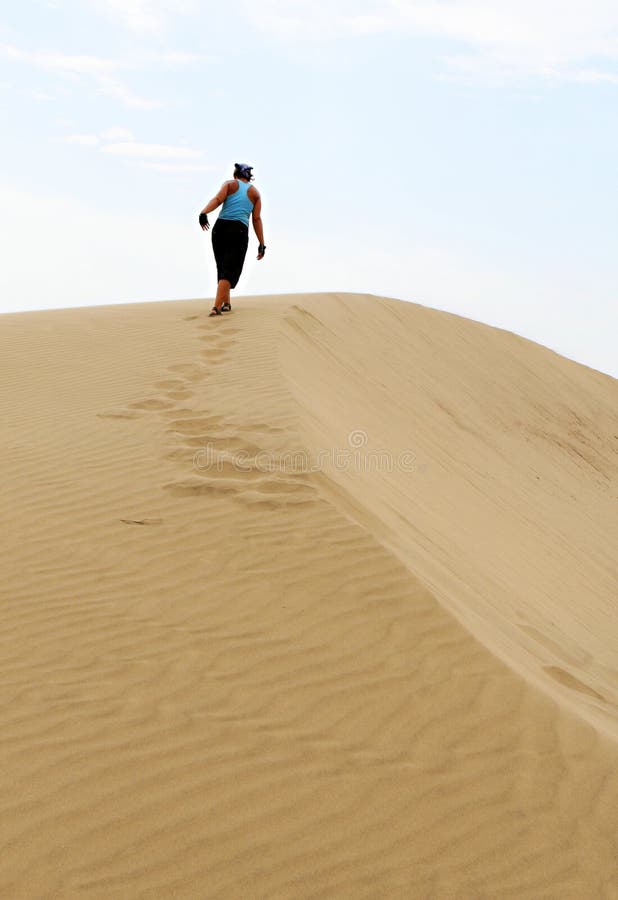 Dune Girl stock image. Image of nature, climate, peru - 7784403
