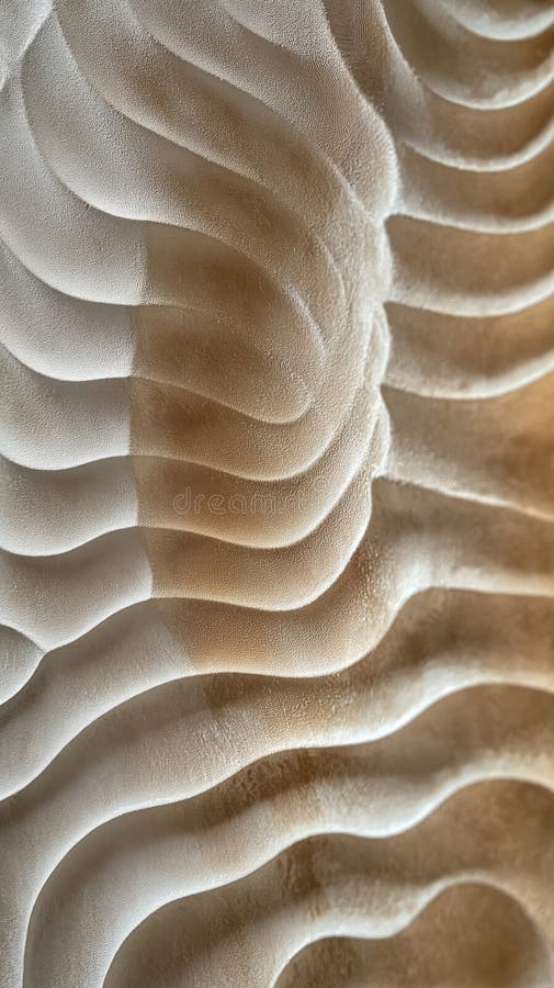 Dune Inspired Wavy Pattern with Layered Curves in Warm Neutral Tones ...