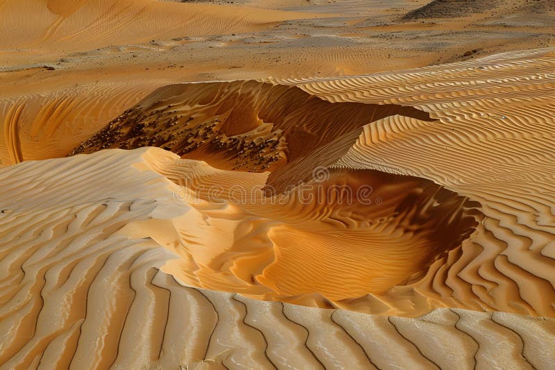Dune Patterns in the Desert of Saudi Arabia - AI Generated Stock ...