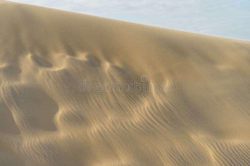 Wind Tracks in the Sand of the Dune of Pilat. Stock Image - Image of ...