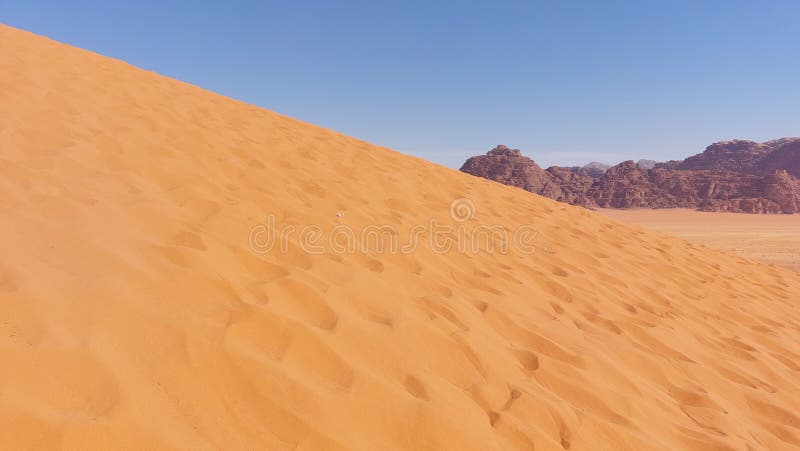 Dune in wadi rum jordan stock image. Image of sahara - 267604229