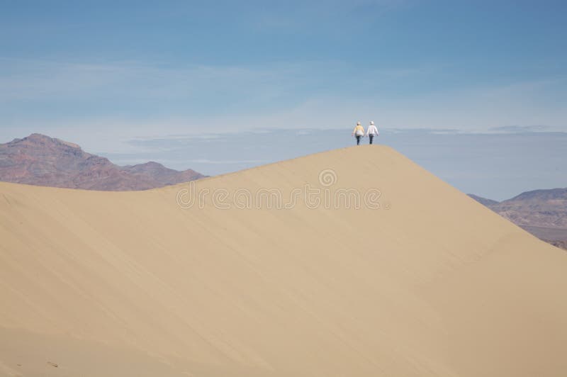 Dune Walk stock photo. Image of climb, desert, togetherness - 3994796