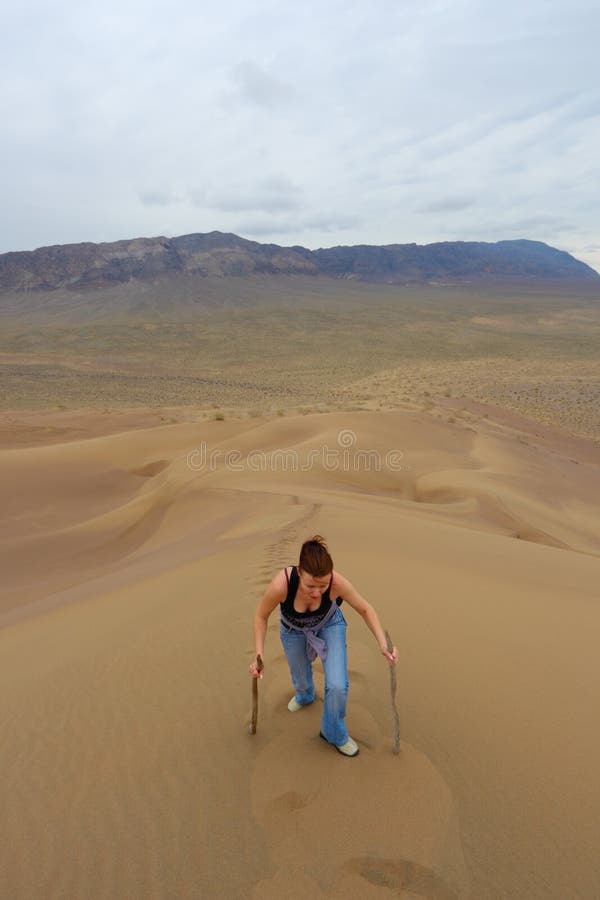 Runner on Sand Dunes stock photo. Image of blonde, body - 13881708