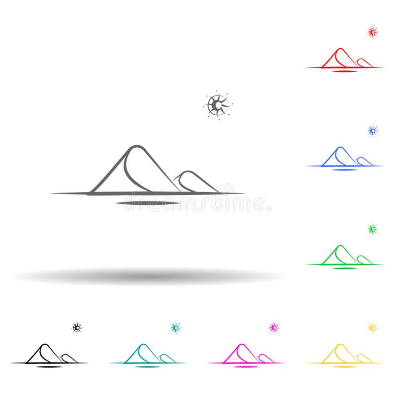 Desert Map Multi Color Set Icon. Simple Thin Line, Outline Vector of ... Desert Map Multi Color Set Icon. Simple Thin Line, Outline Vector of ...