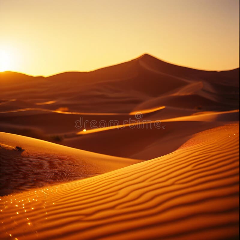 Dunes in a Hot Desert are Vast, Sandy Mounds Shaped by Wind Stock ...