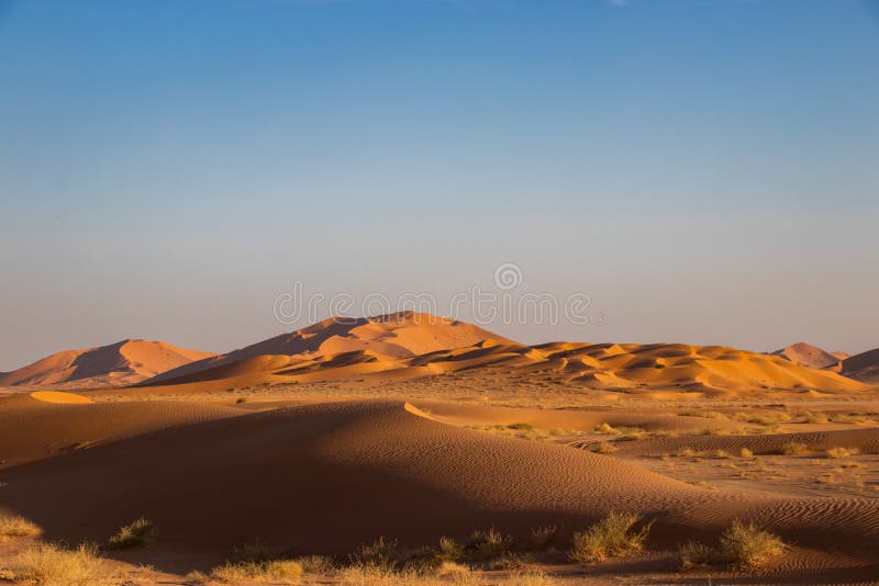 Dunes in the Desert of Rub Al Khali or Empty Quarter Stock Image ...