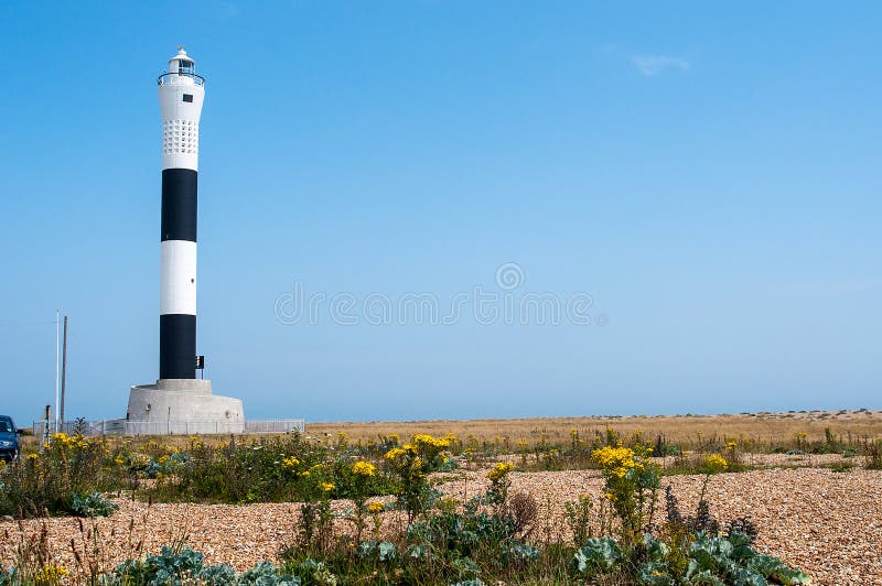Dungeness Lighthouse stock photo. Image of landmark, lighthouses - 43120298