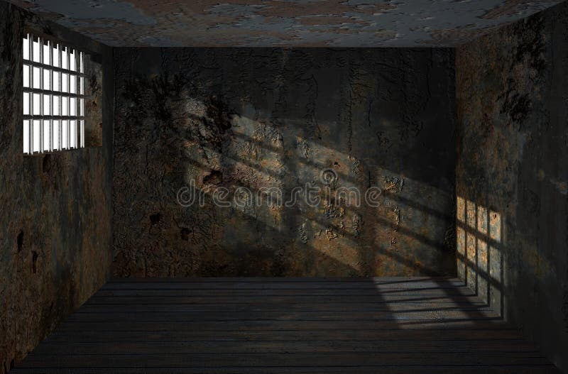 Dark cells in a dungeon stock illustration. Illustration of cell - 64430662