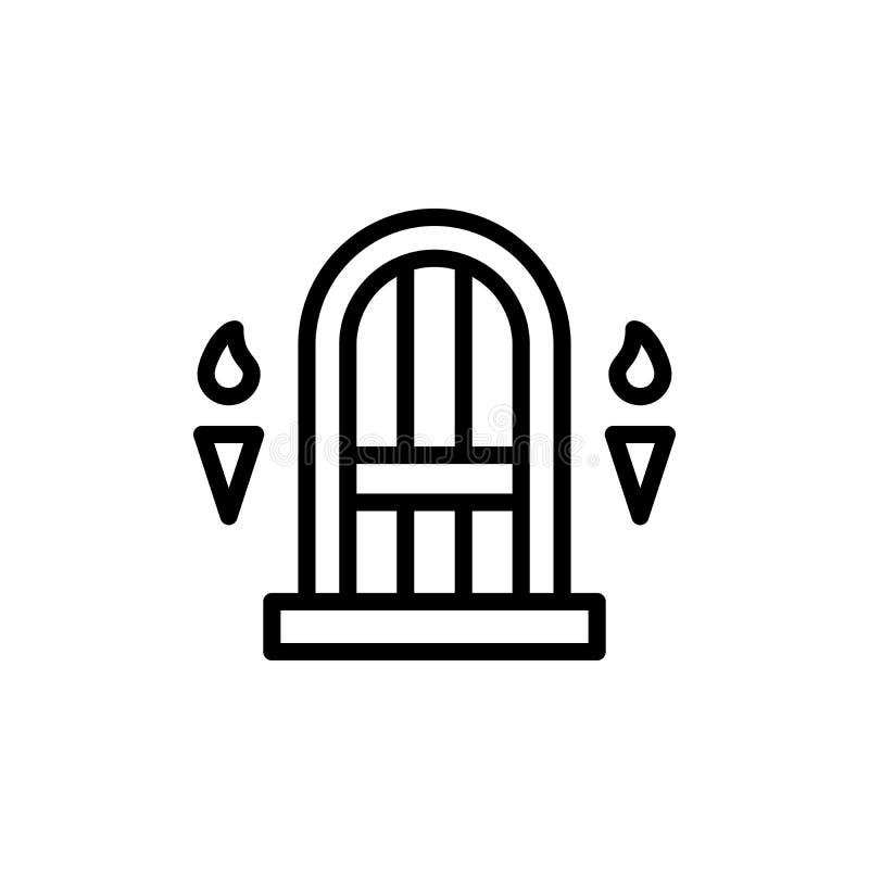 Dungeon Icon. Simple Color with Outline Vector Elements of Video Game ...