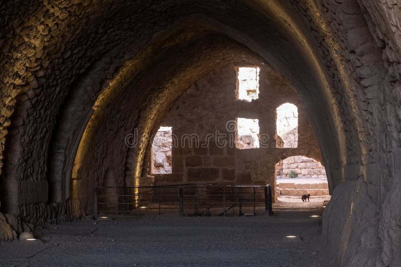 Dungeon Inside the Crusader Castle Stock Photo - Image of cultural ...