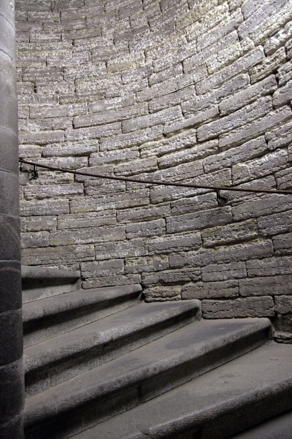 Dungeon with Spiral Staircase Stock Photo - Image of brick, dark: 12233304