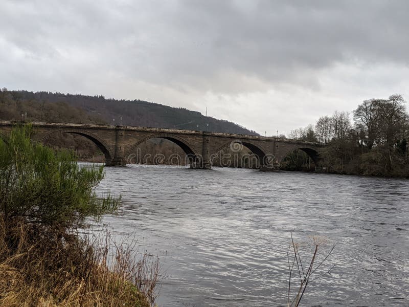 Dunkeld Bridge Engineering Masterpiece Scotland Historic Stock Image ...