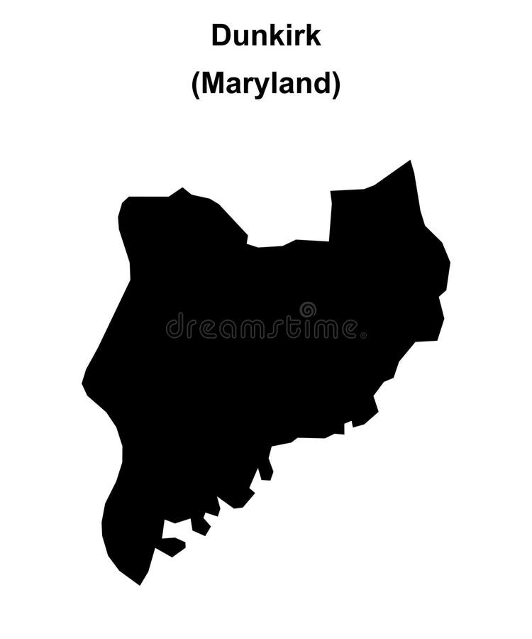 Dunkirk outline map stock vector. Illustration of infographic - 387367395