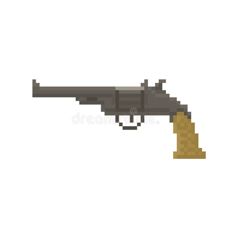 Pixelkunstgewehr-Revolverweinlese Stock Abbildung - Illustration von ...