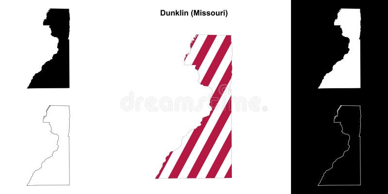 Dunklin outline map stock illustration. Illustration of isolated ...