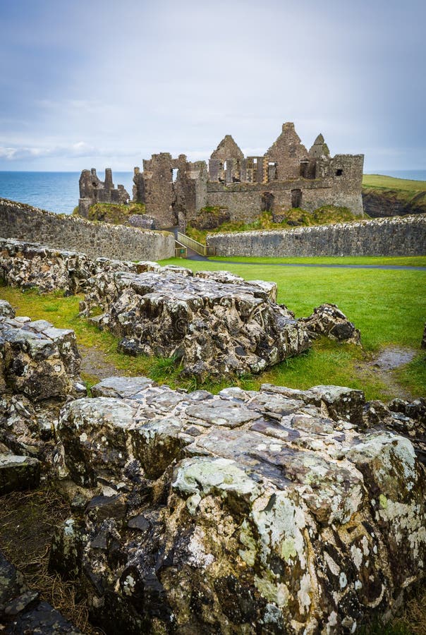 The dunluce castle 1 stock image. Image of home, nature - 147387397