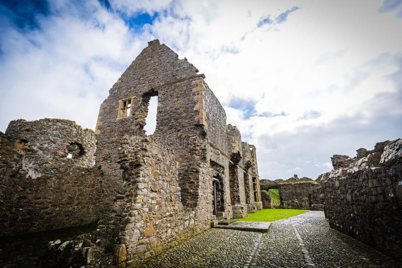The dunluce castle 3 stock image. Image of building - 147387407