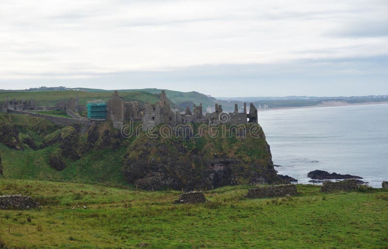 Dunluce Castle, Northern Ireland Stock Image - Image of ancient, edge ...