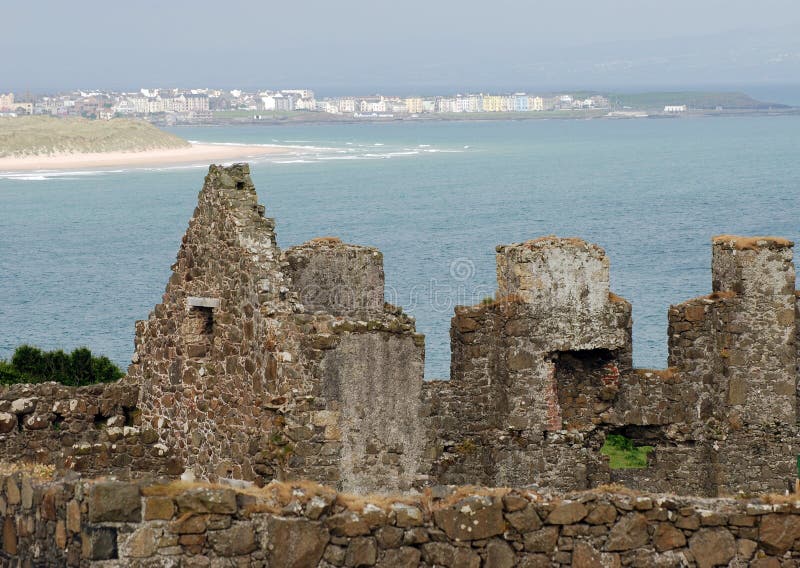 Dunluce Castle & Portrush Stock Photo - Image of ruins, resort: 5586186