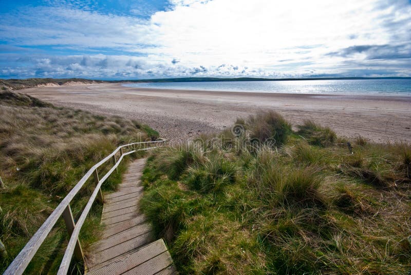 Beach at Dunnet in Caithness in Scotland Stock Image - Image of dune ...