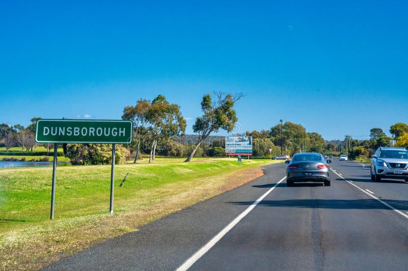 Dunsborough Road Sign in South Western Australia Editorial Stock Image ...