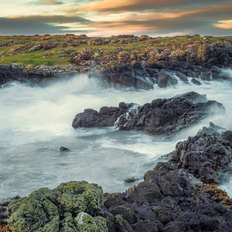 Dunseverick coastline stock photo. Image of natural, rocks - 84881616