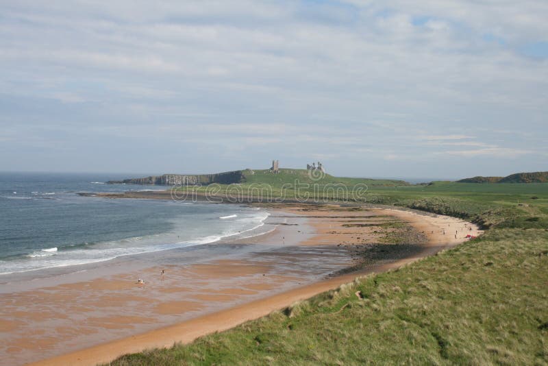 Dunstanburgh Castle stock image. Image of castle, grass - 48235427
