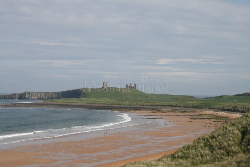 Dunstanburgh Castle stock image. Image of green, castle - 48235471