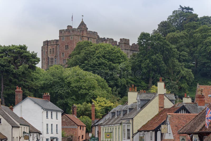 Dunster Castle, Devon, England Editorial Photography - Image of houses ...
