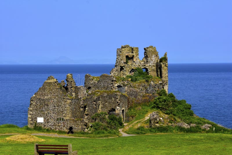 Ruins of Dunure Castle, Ayrshire, Scotland, UK Stock Photo - Image of ...