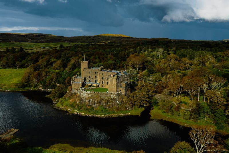 Dunvegan Castle and Harbour on the Island of Skye, Scotland Stock Photo ...