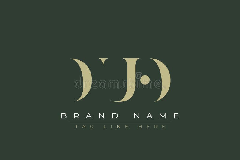 DUO Abstract Letter Logo Design Stock Illustration - Illustration of ...