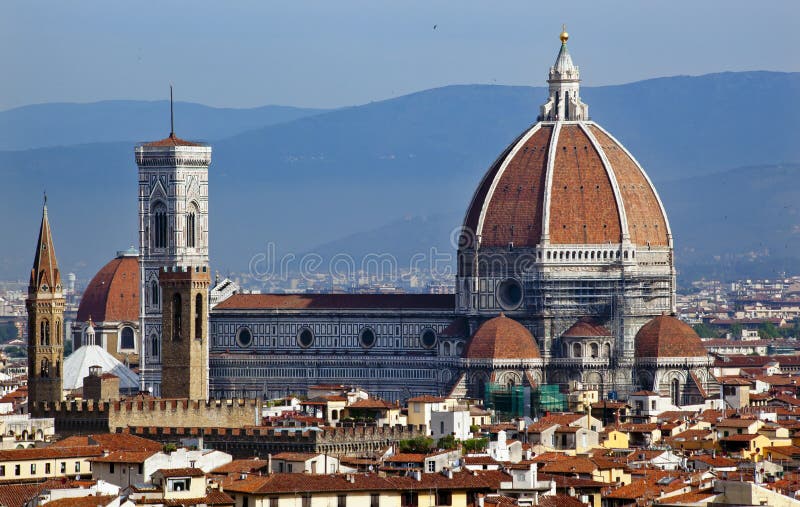 Duomo Cathedral Giotto Bell Tower Florence Stock Image - Image of ...
