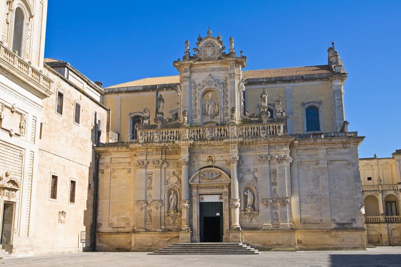 Duomo Church. Lecce. Puglia. Italy. Stock Photo - Image of ...