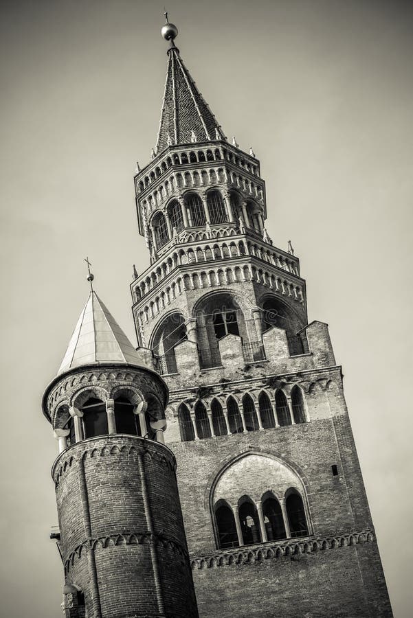 Duomo of Cremona City Bell Tower Stock Photo - Image of architecture ...