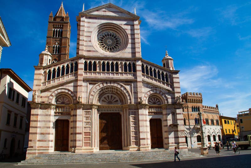 Cathedral of Grosseto 03 stock image. Image of historic - 130617161