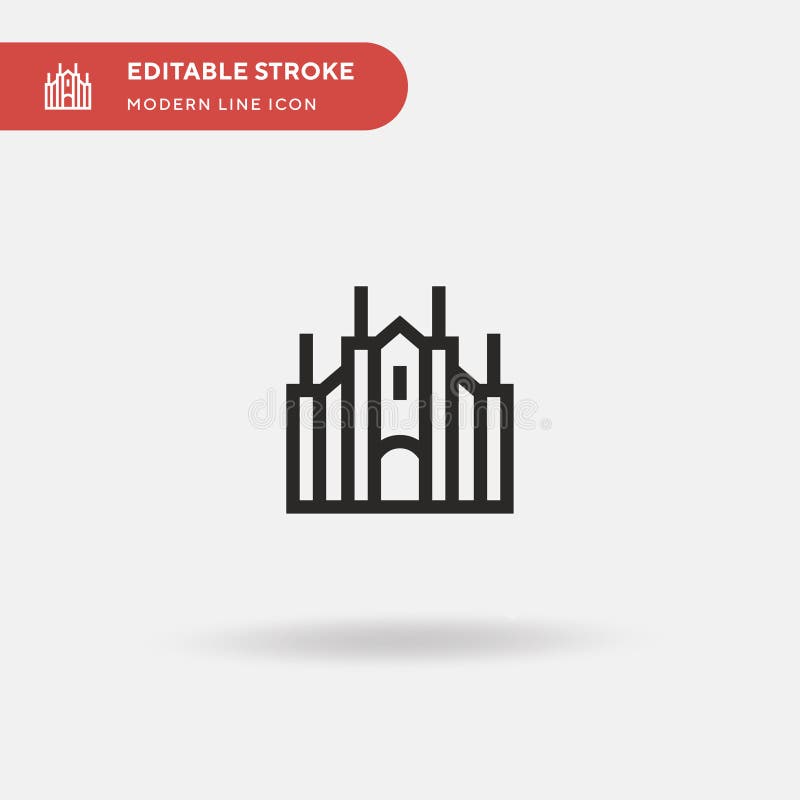 Duomo Di Milano Simple Vector Icon Illustration Symbol Design Template
